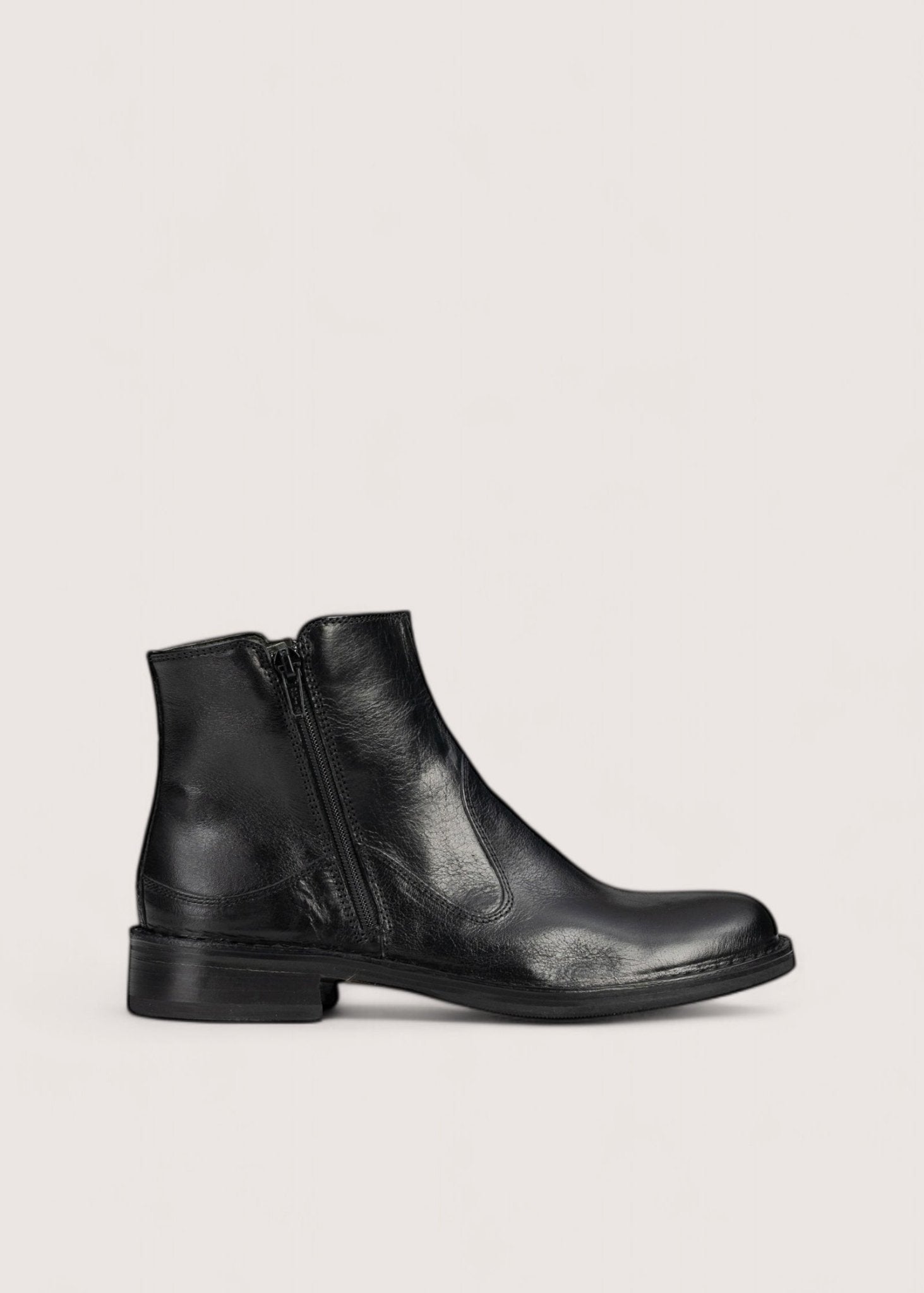 Bubetti 2558 Bred sort støvle med dobbelt lynlås